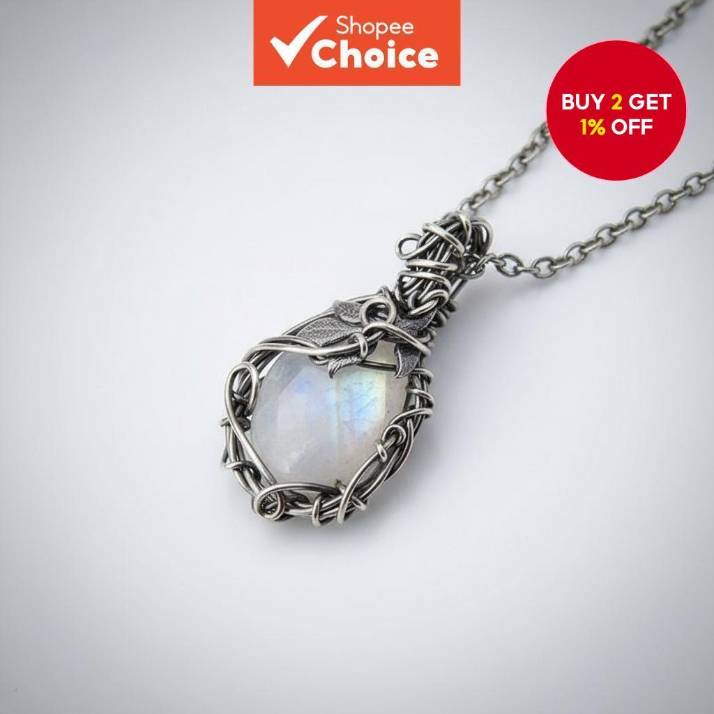 Classic Curved Moonstone Necklace Elegant Accessories for Women and ...