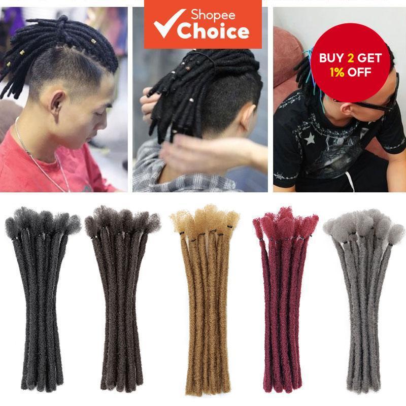 10 Strands/pack Men's Handmade Dreadlock Crochet Hair Extension 20cm ...