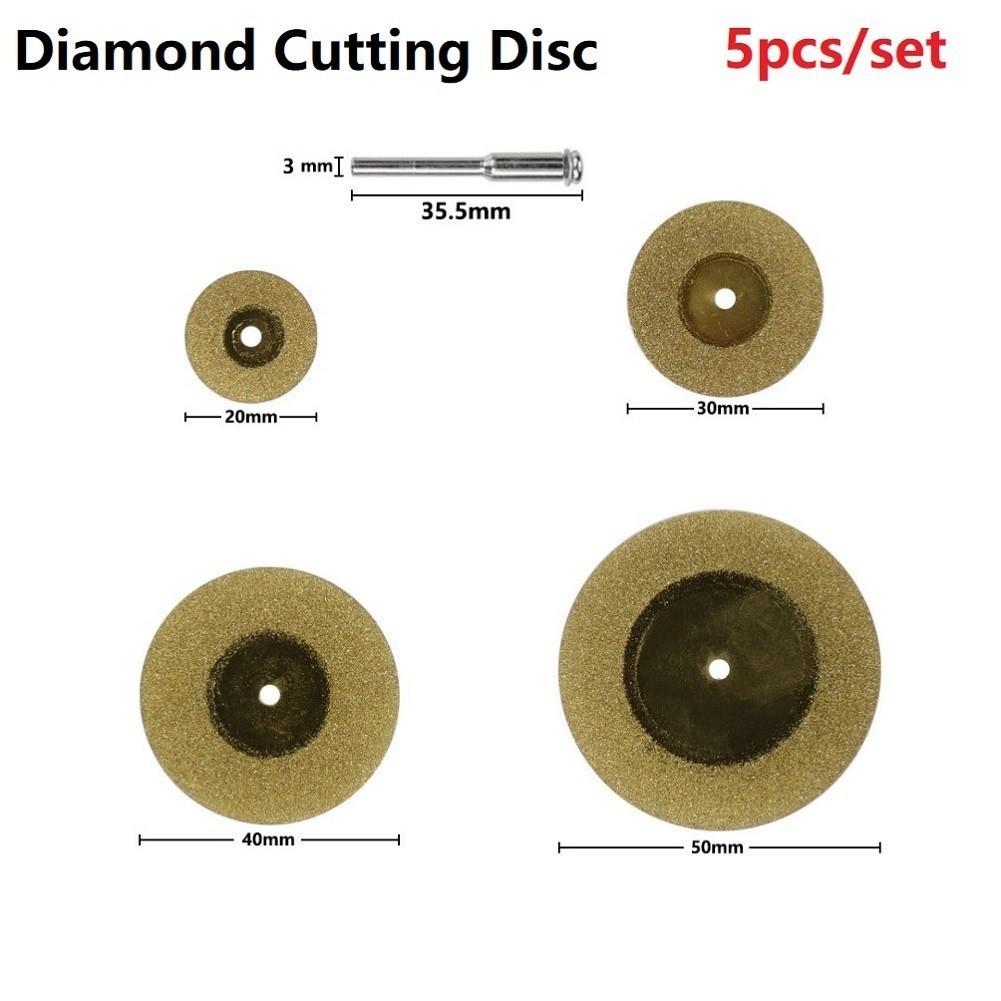 *GNLV* 5pcs Mini Diamond Cutting Disc For Rotary Tools TiN Coated ...