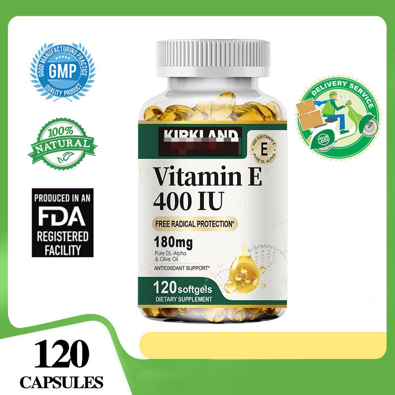Kirk Vitamin E 400 IU Capsules Antioxidant & Anti-Aging, Skin ...