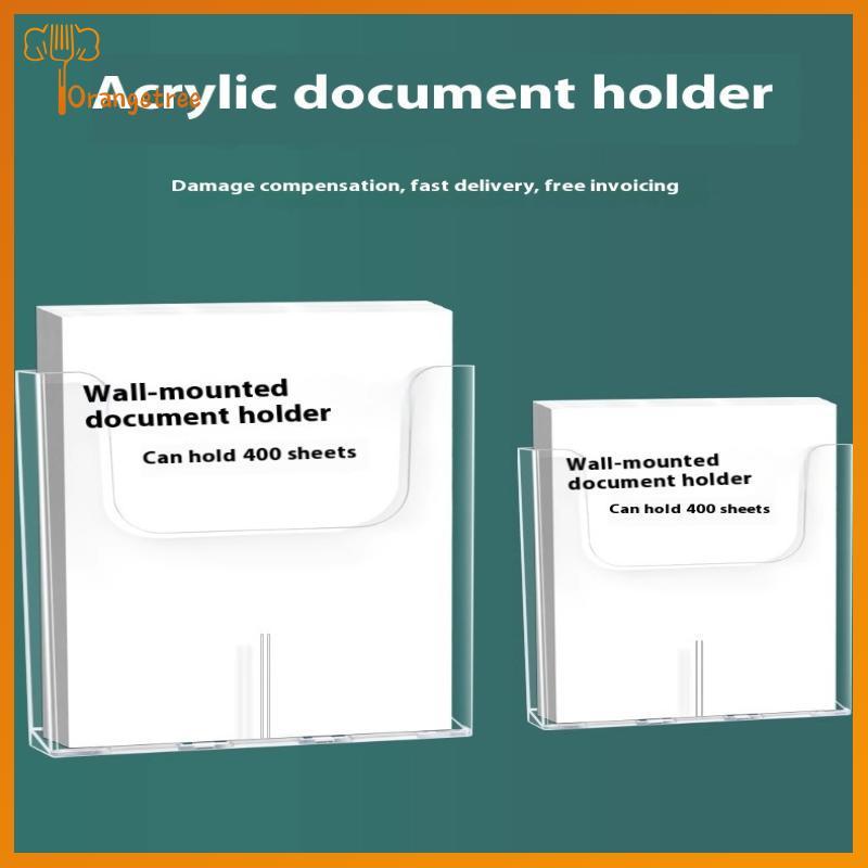 OrangeTree Acrylic Transparent Single-Layer Wall-Mounted Folder Plastic ...