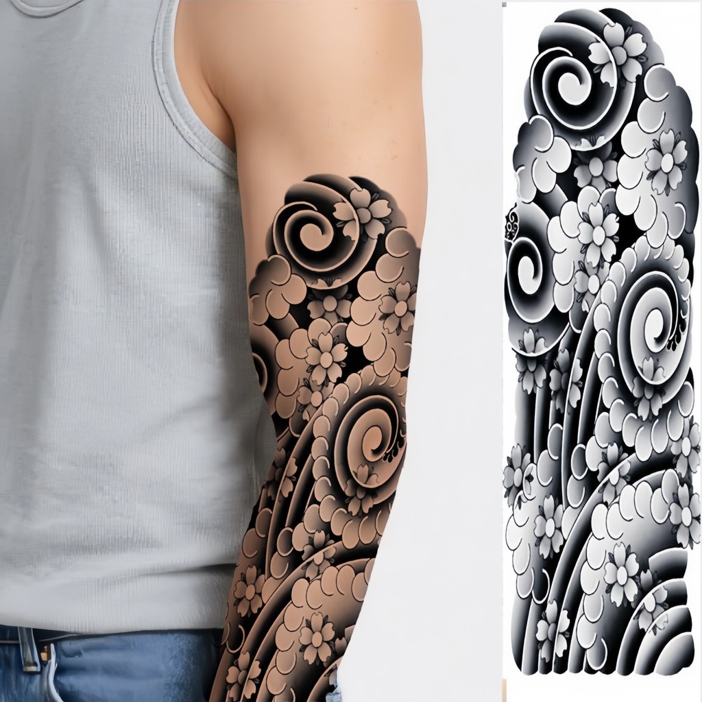 3D Water Transfer Tattoo Plant Dye3DDIY Back Tattoo Sticker Tattoo ...