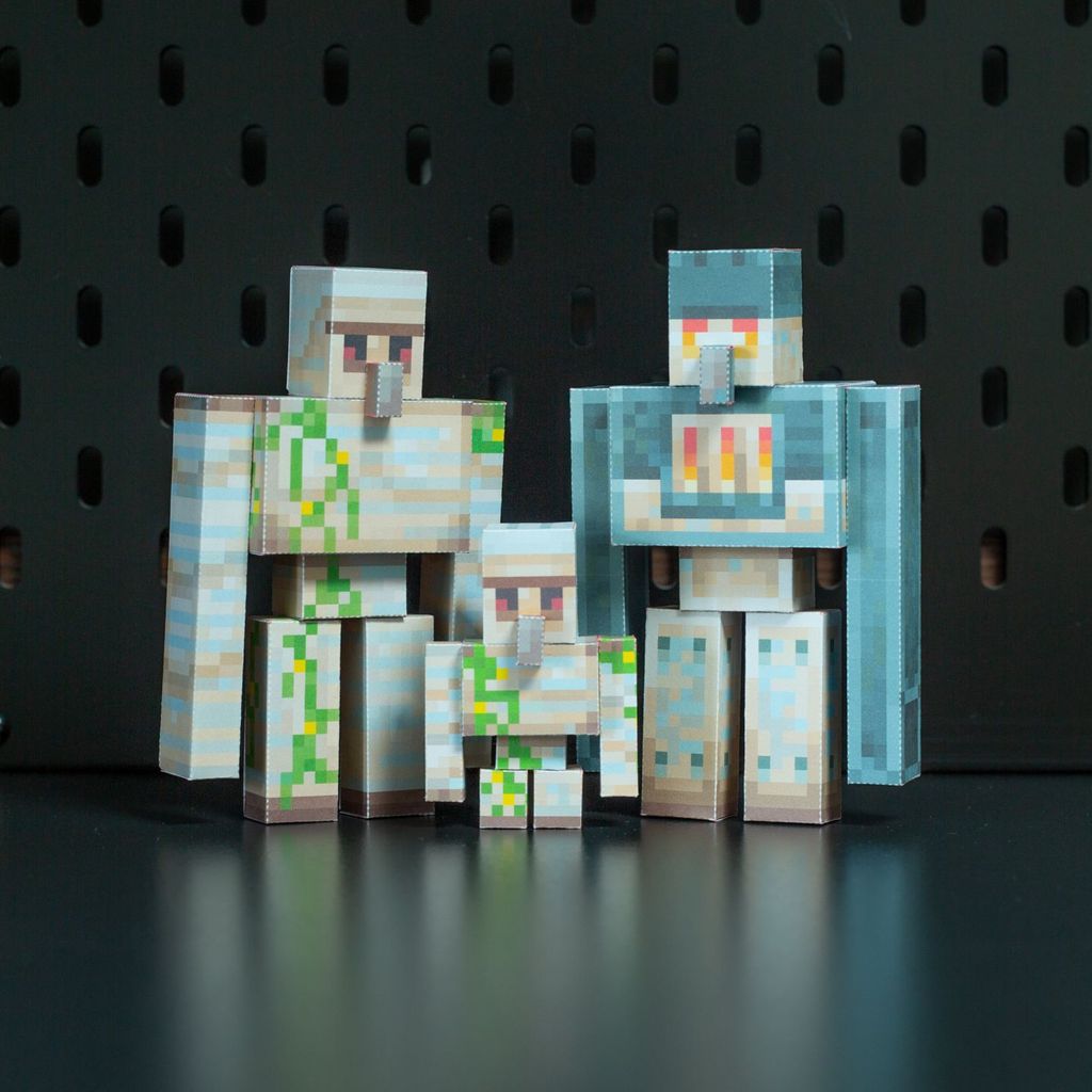 2025 New Products Minecraft Small Furnace Iron Puppet Handmade Paper ...