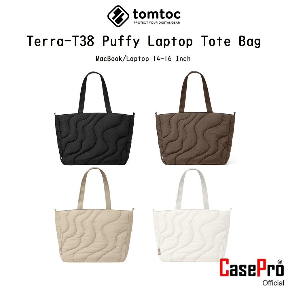 TOMTOC Terra-T38 Puffy Laptop Tote Bag Premium Grade Shoulder From ...