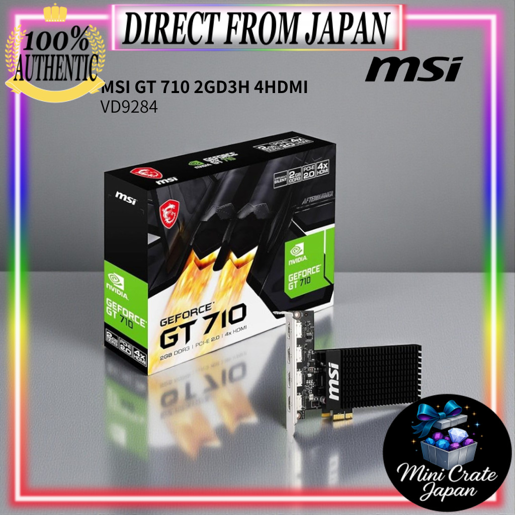 MSI GeForce GT 710 2GB DDR3 Graphics Card 4×HDMI Low-Profile Design ...