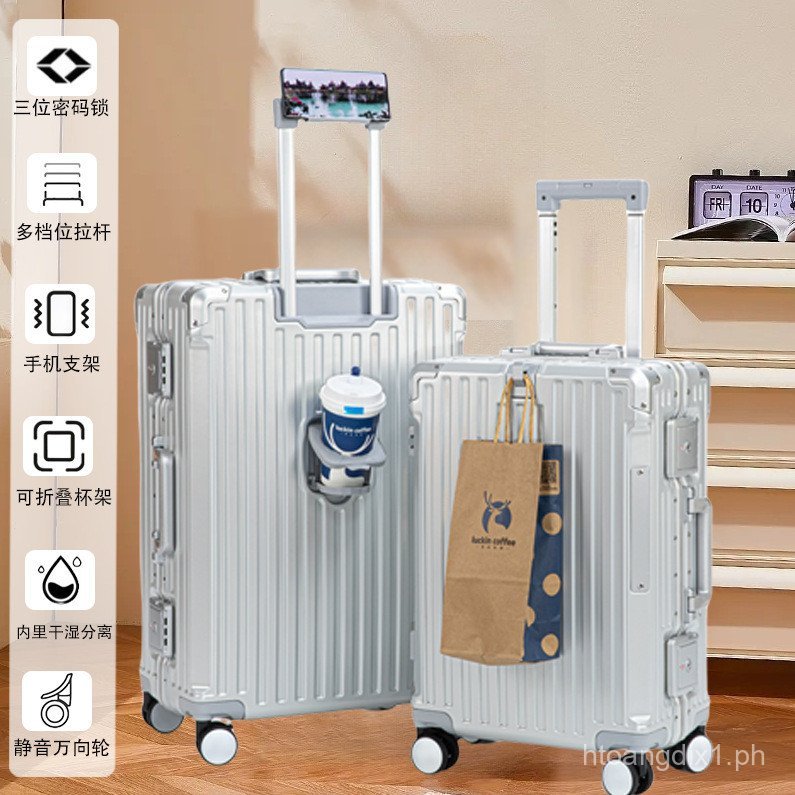 Fashion Aluminum Frame Suitcase for Women24Inch PC Trolley suitcase for ...