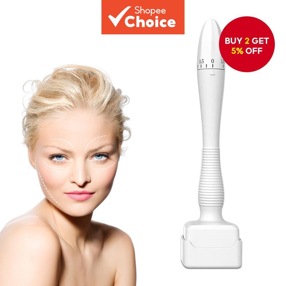 140 Titanium Microneedle Roller, 0.3mm Derma Stamp Pen for Home ...