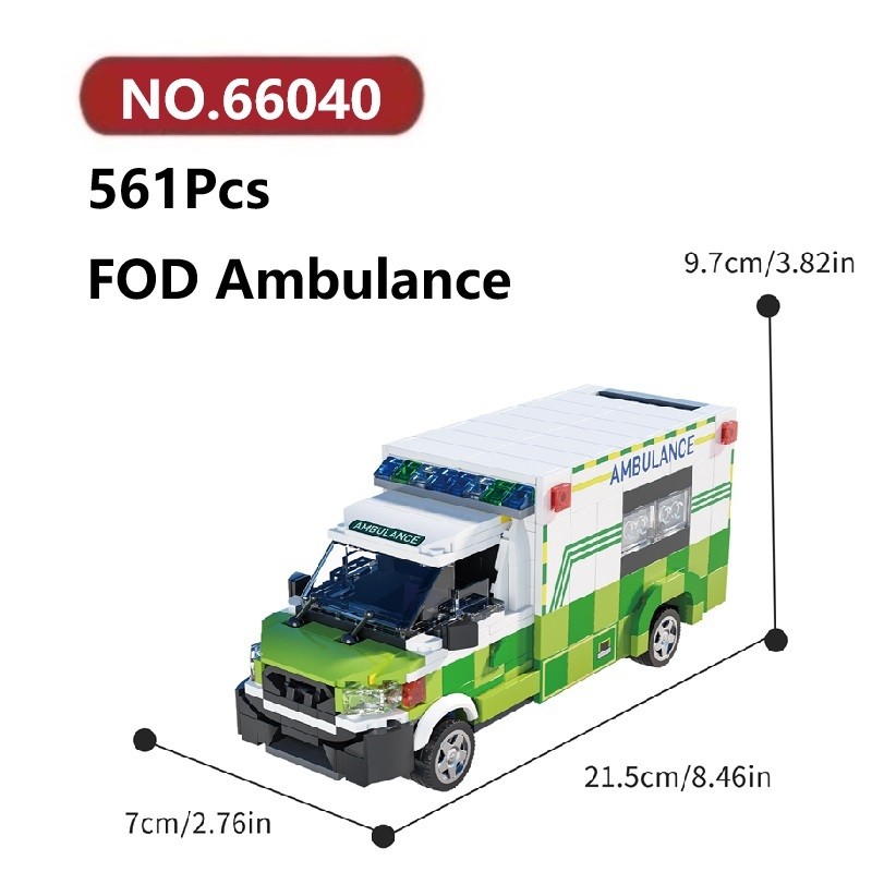 FOD Ambulance Building Blocks 561 Pcs Xbert Truck Car Bricks Toy Set ...