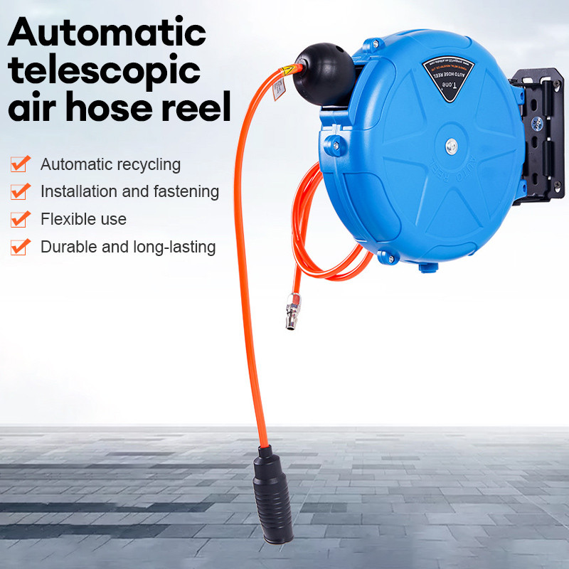 10/15M Retractable Wall Mount Auto Rewind Air Hose Reel Compressor Hose ...