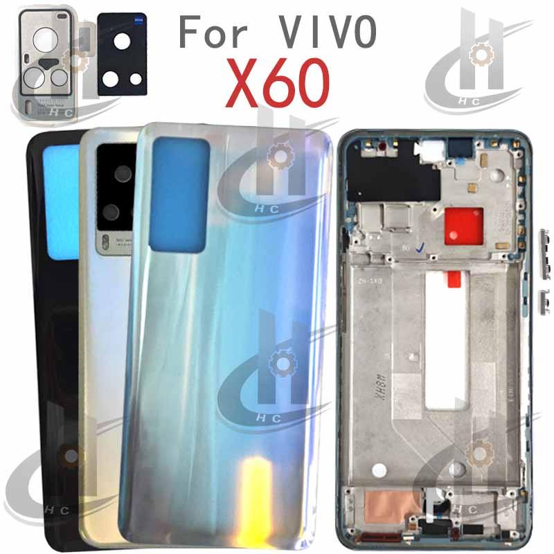 For Vivo X60 Battery Back cover Housing middle frame + Button + LCD ...