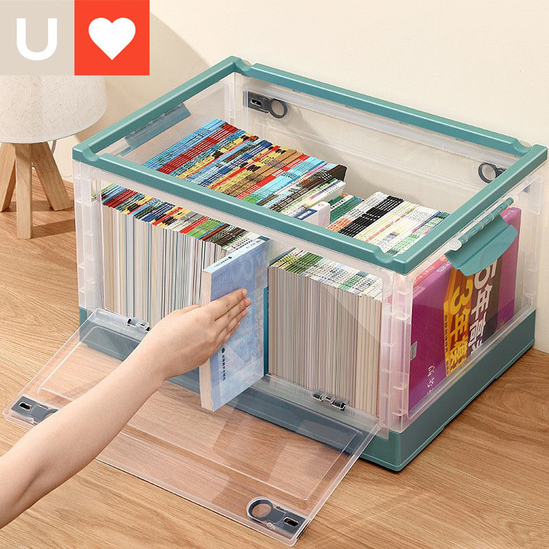 Youna Book Storage Box Foldable Household Transparent Dormitory ...