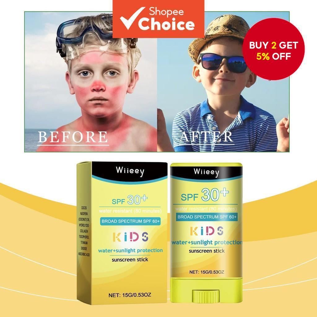Kids Sunscreen Stick Non-Greasy Sunblock Gel Gentle Long-Lasting ...