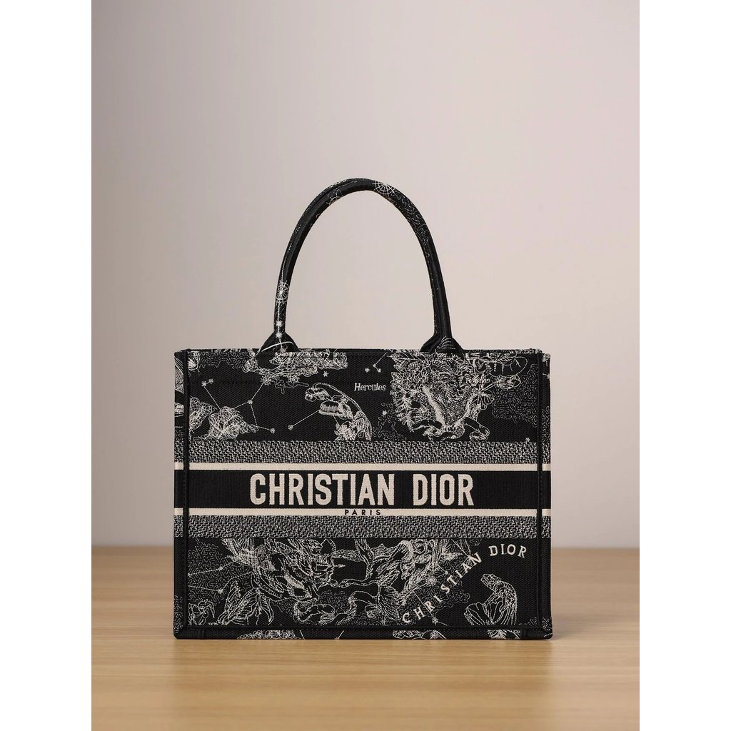 Dior BookTote Presbyopia Full Print Large Capacity Hand Embroidered ...