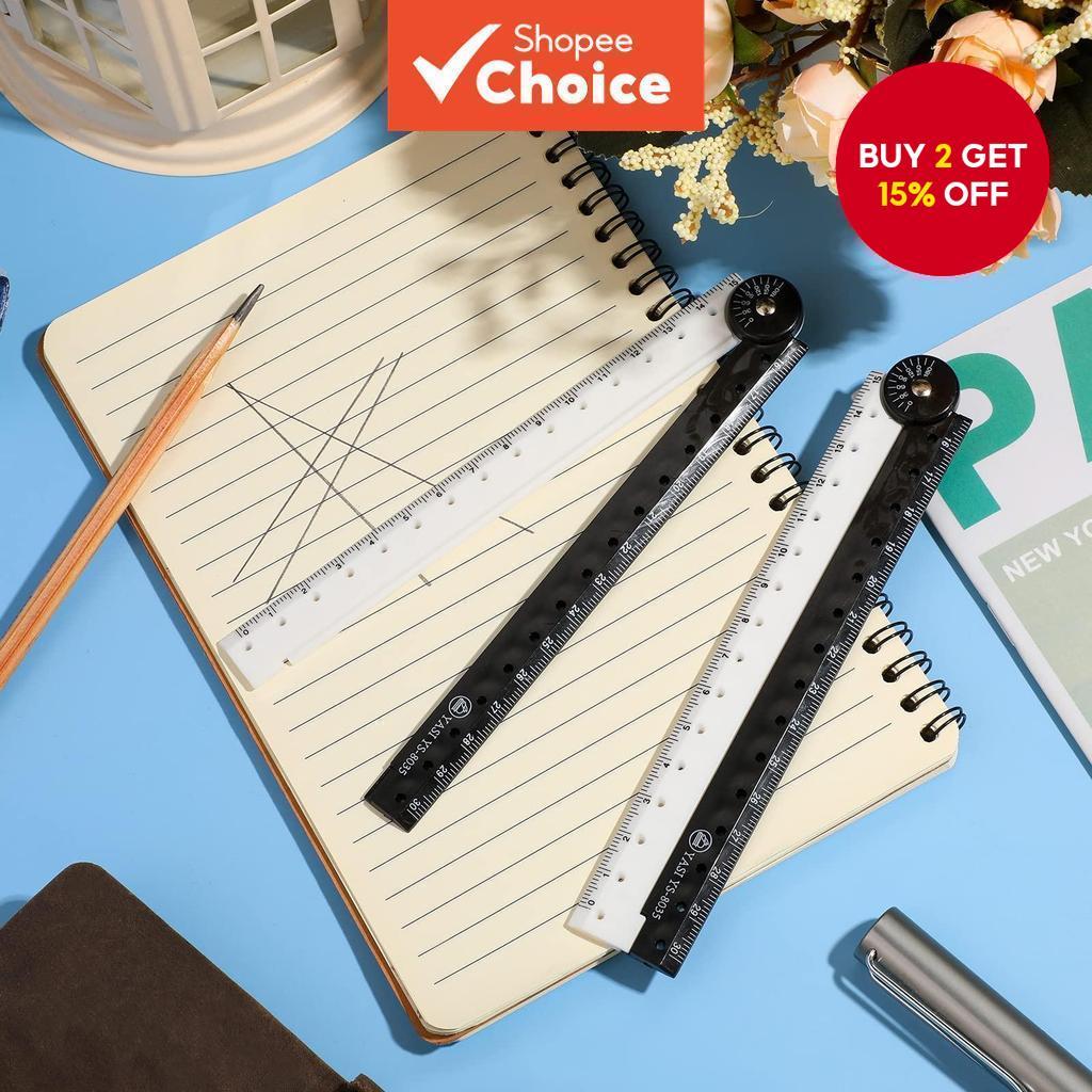 Folding Ruler Polyacrylic Foldable Angle Measuring Ruler Transparent ...