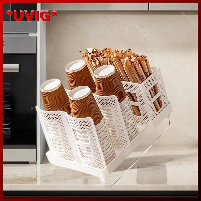 UVIG Foldable Milk Tea Cup Dispenser - a foldable plastic storage ...