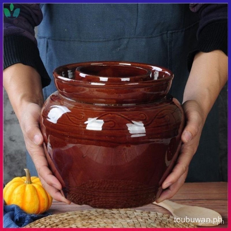 Ceramic Pickles Earthen Jar Household Vintage Thickening Pickled ...