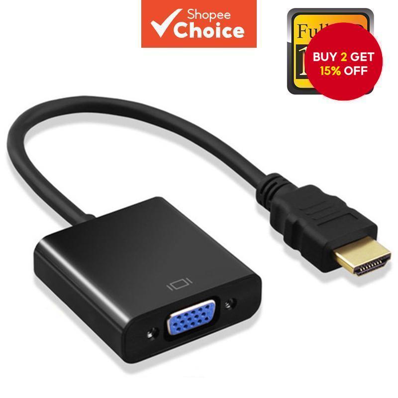 [Shopee Choice] HD 1080P HDMI to VGA Adapter Digital Analog Converter ...
