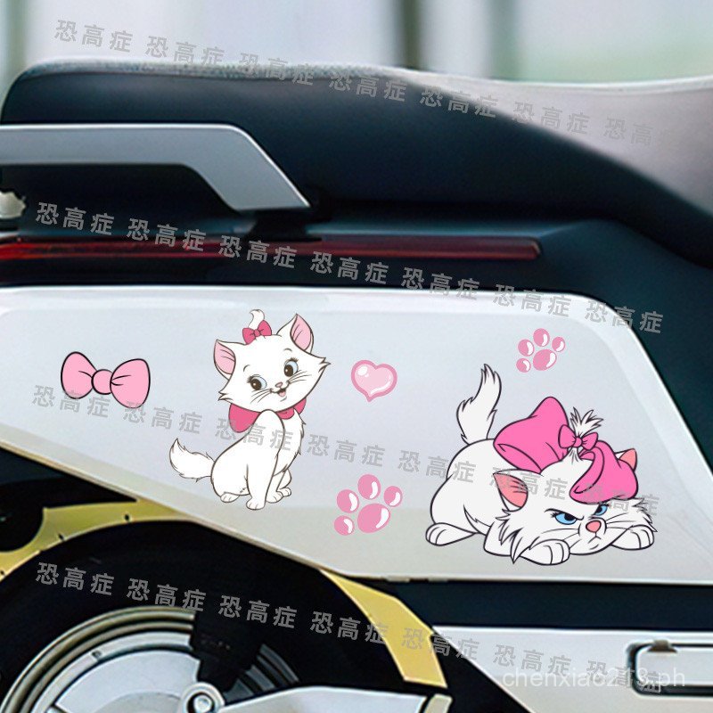 Marie Cat Cartoon Anime Electric Scooter Sticker Yadea Niu Bell ...