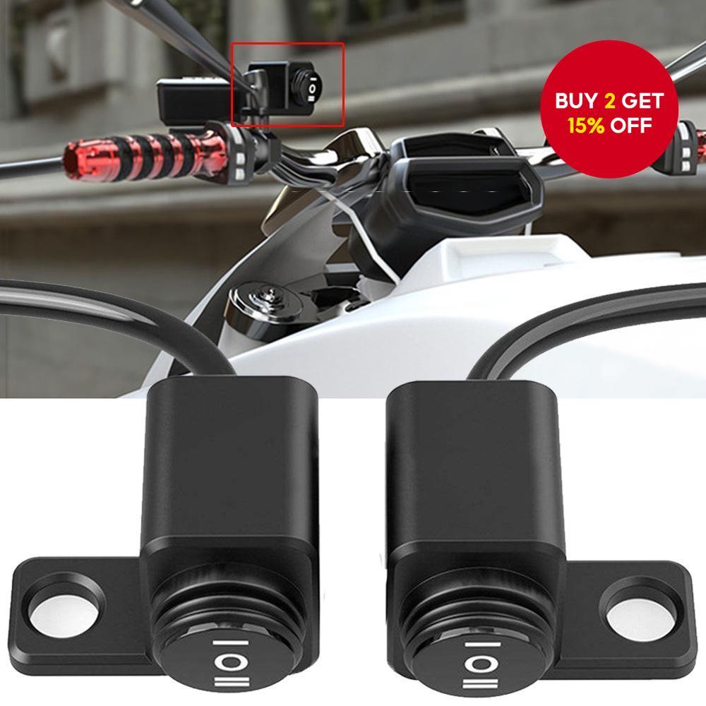 Universal 3-Way Waterproof Motorcycle ATV Light Switch - ON/OFF Button ...