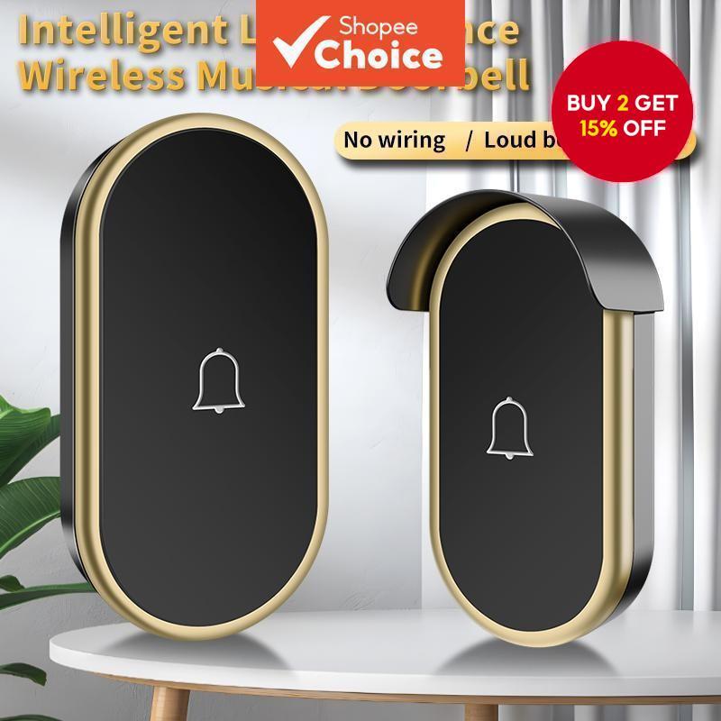 Music home wireless doorbell,call bell waterproof button with cover,UK ...