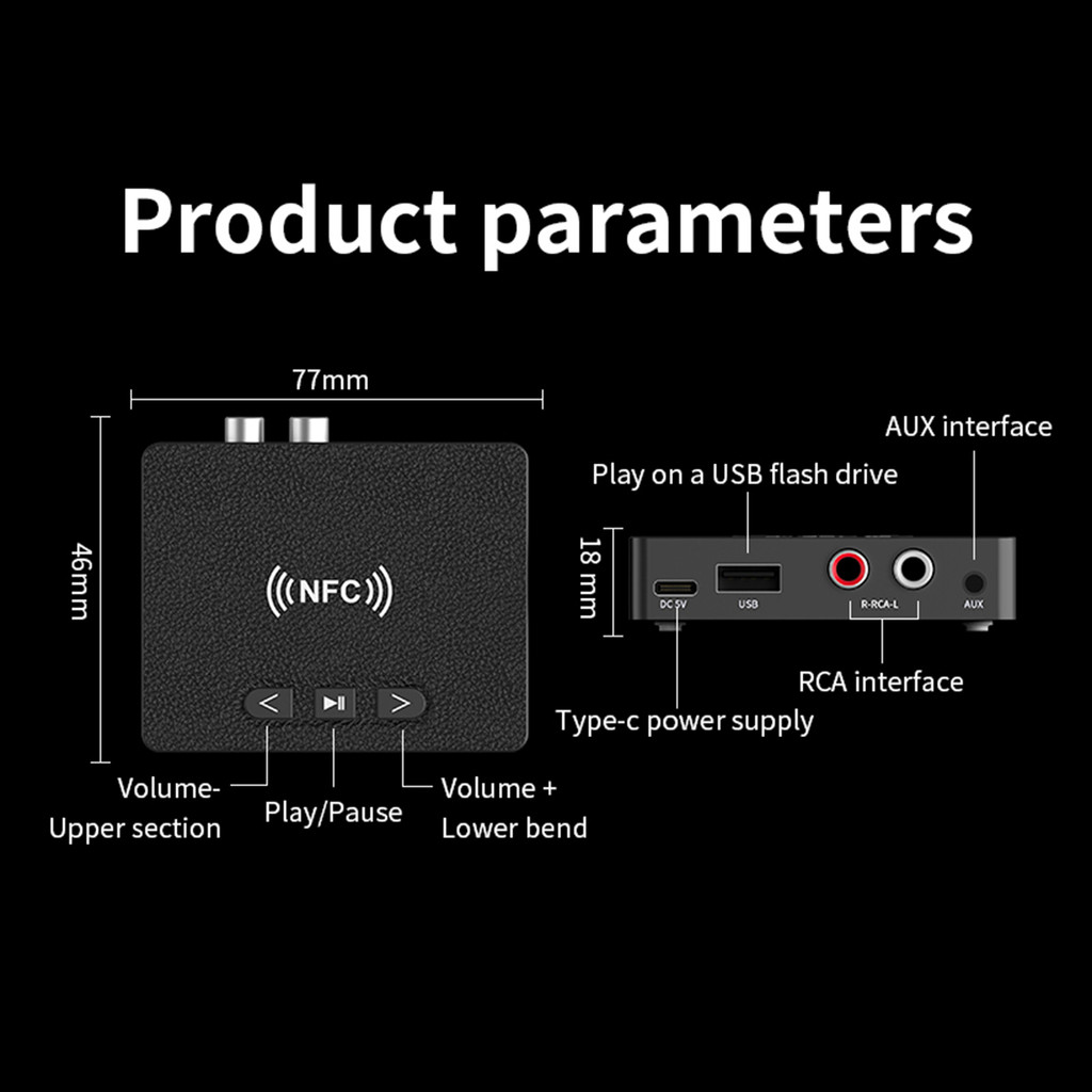 [dreamhomee.ph] AUX RCA Bluetooth-compatible Audio Receiver with NFC ...