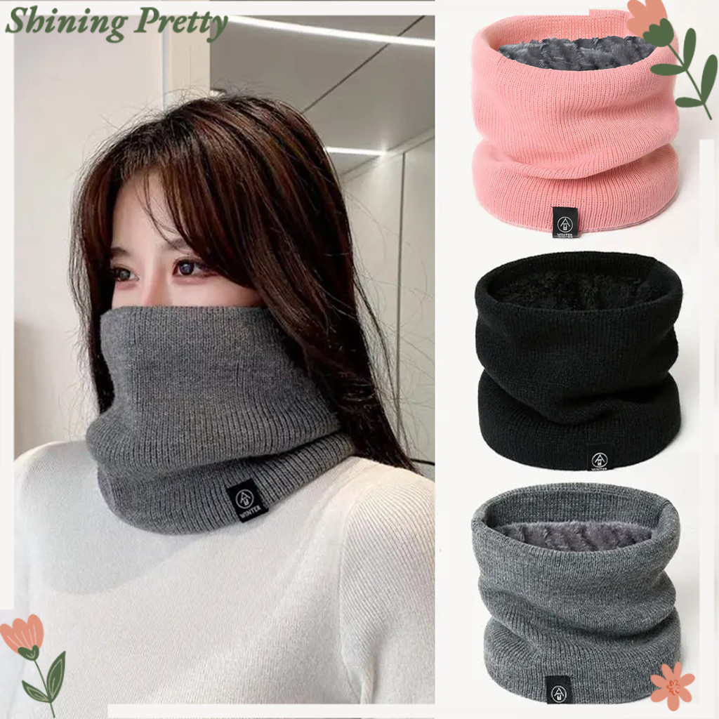 Fashion Women Knitted Scarf Solid Winter Snood Scarves Lady Warm Thick ...