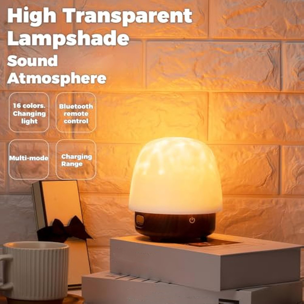 Ocean Wave Projector Light with 16 Color Effects Ambient Night Light ...