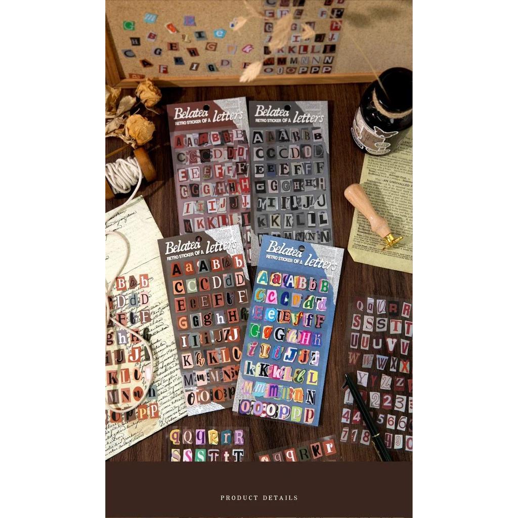 JIANWU Belated Letter Series Vintage Letter Number Landscape Material ...