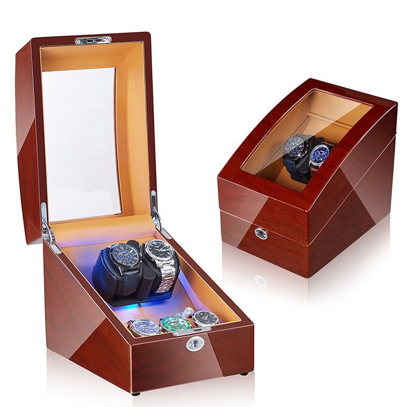 Watch Shaker Stopper5Watch Winder Gift Box Rotating Wooden Lacquered ...