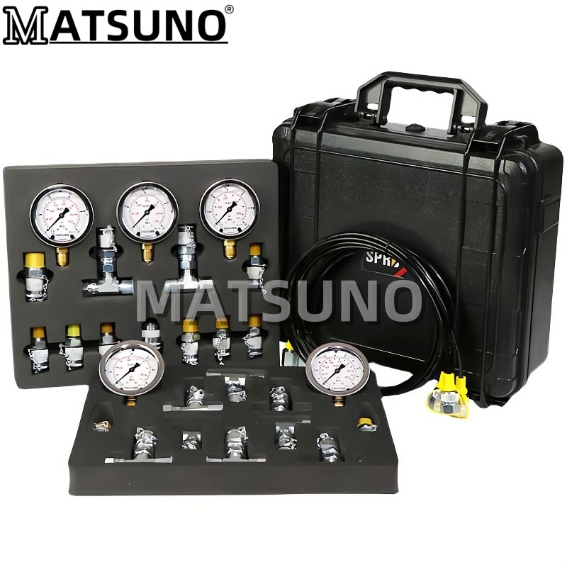 DMASS New 5 Gauge Hydraulic Pressure Gauges Set 5 Gauges Steel Pressure ...