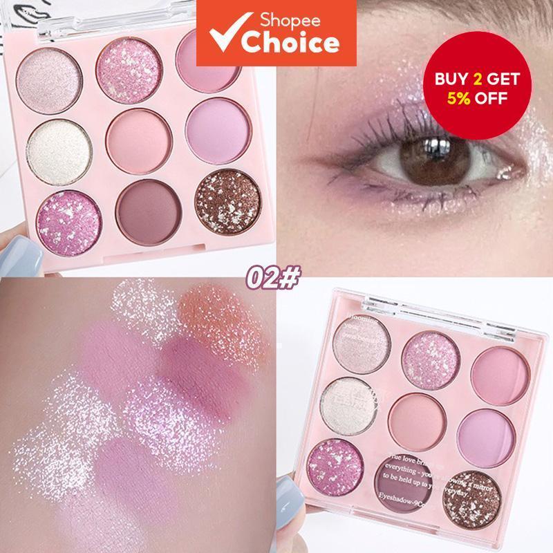Strawberry Ice Cream 9-Color Eyeshadow Palette - Berry Coral Pinks ...