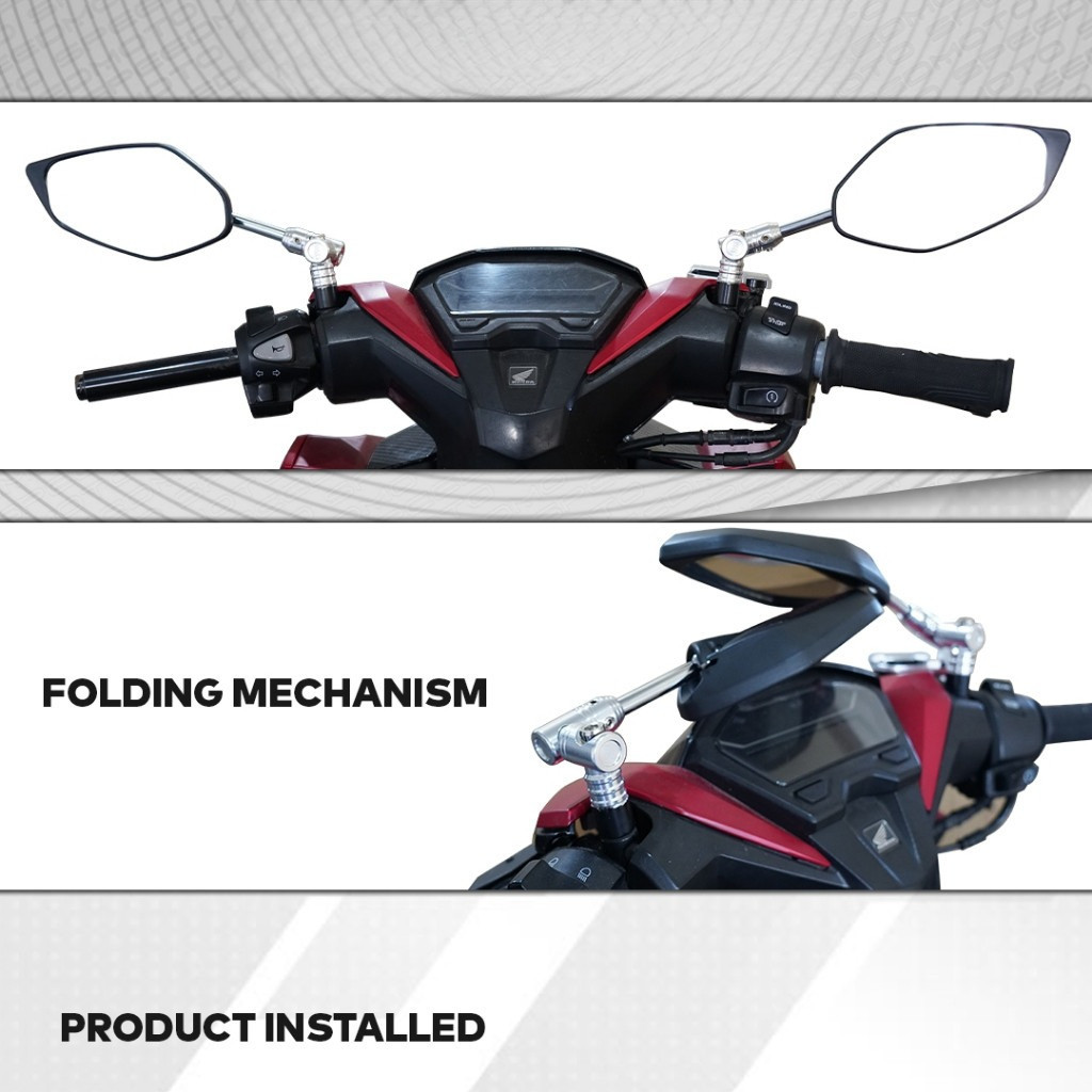 Universal CNC Side Mirror 360 Rotatable Adjustable Alloy for Motorcycle ...