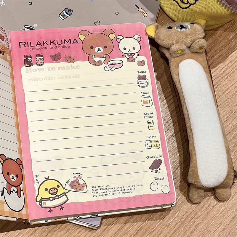 JIN Cartoon Rilakkuma Notebook Thickening Color Inner Page Handbooks ...