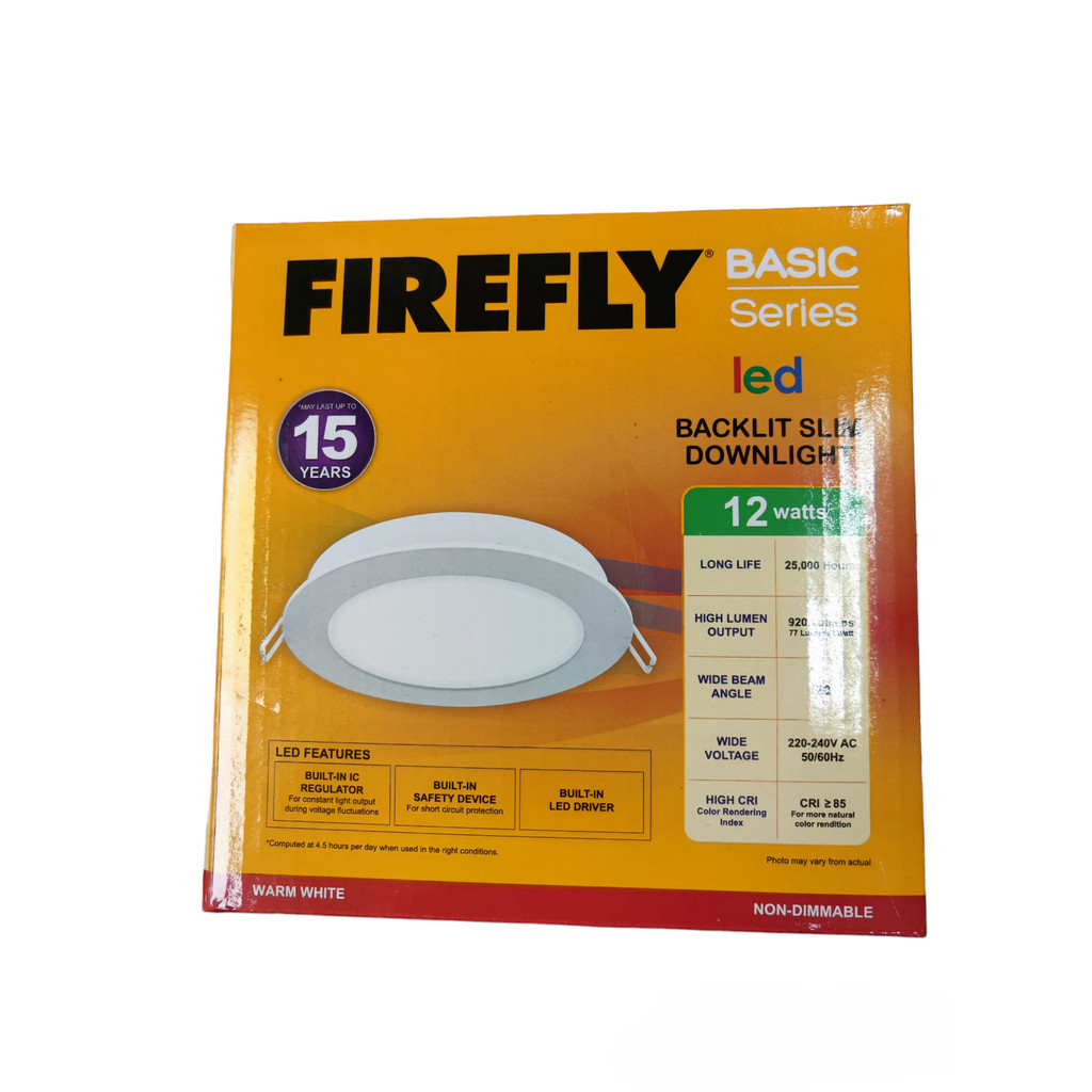 Firefly 12W LED Downlight 220V 3000K Warm White EDL218012WW | Shopee ...
