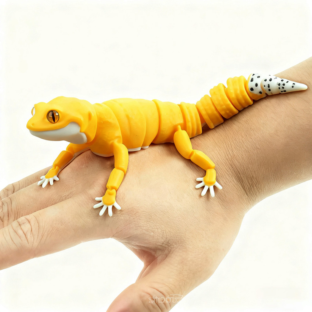3D Printed Leopard Gecko - Realistic Articulated Reptile Model with ...