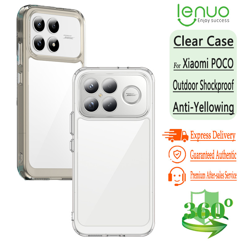 Lenuo Transparent Phone Case for Xiaomi Poco F8 F7 Ultra F6 F5 X7 X6 X5 ...