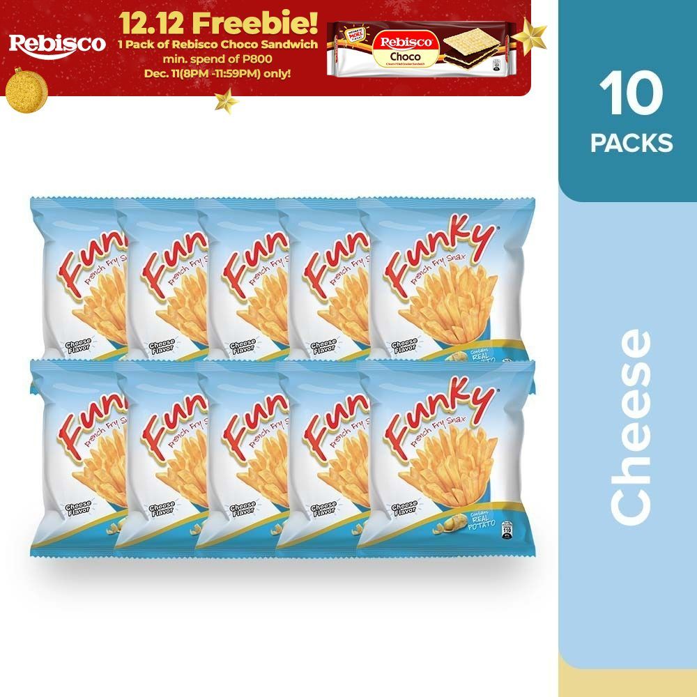 Funky Potato Fries Funky Cheese 23g x 10Pcs | Shopee Philippines