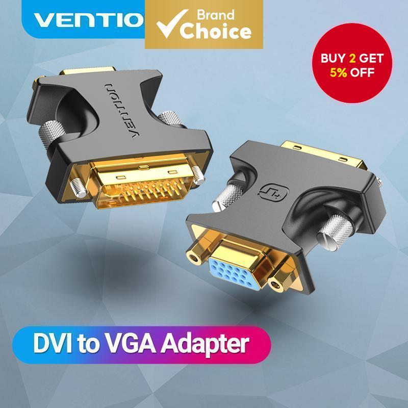 [Shopee Choice] Vention DVI Male to VGA Female Adapter Bidirectional ...