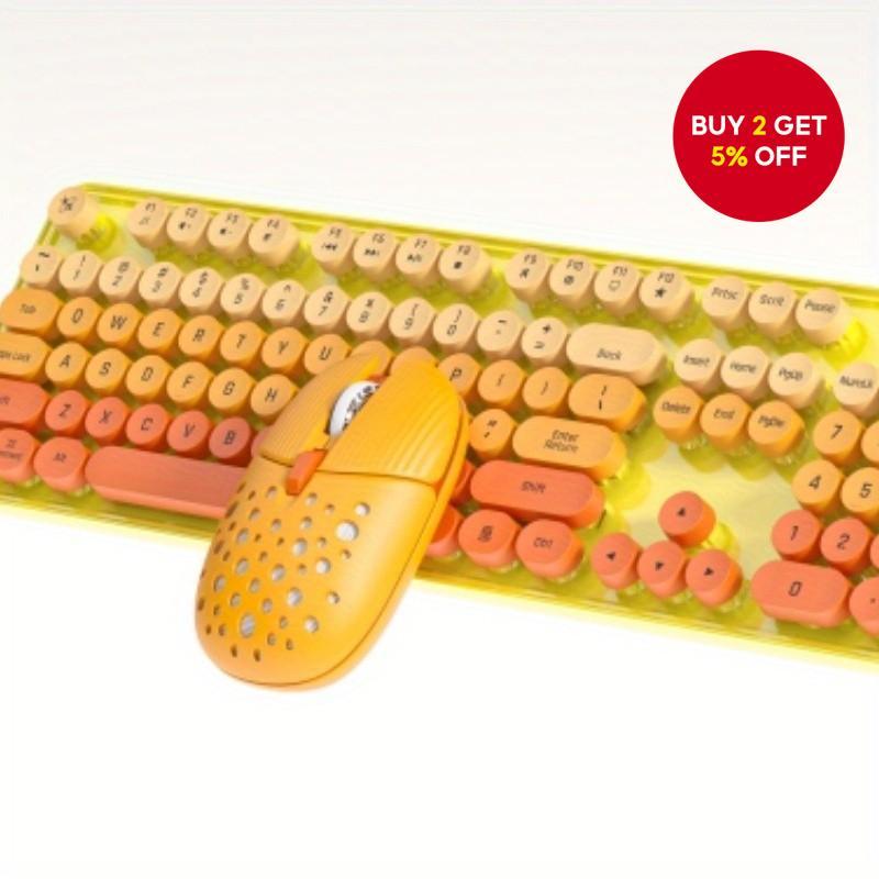 Yellow Duck Wireless Set Mini Keyboard and Mouse 2.4G Wireless Keyboard ...