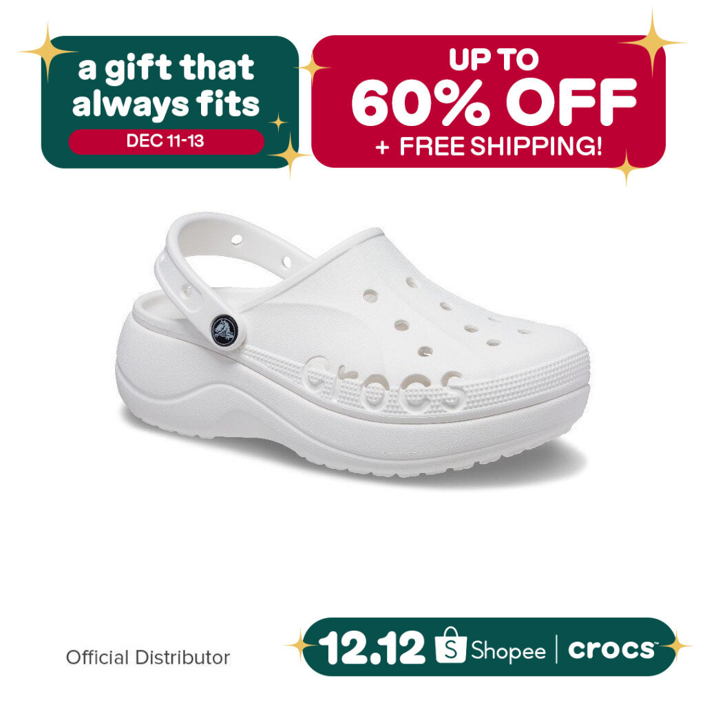 Crocs Women's Baya Platform Clog in White | Shopee Philippines