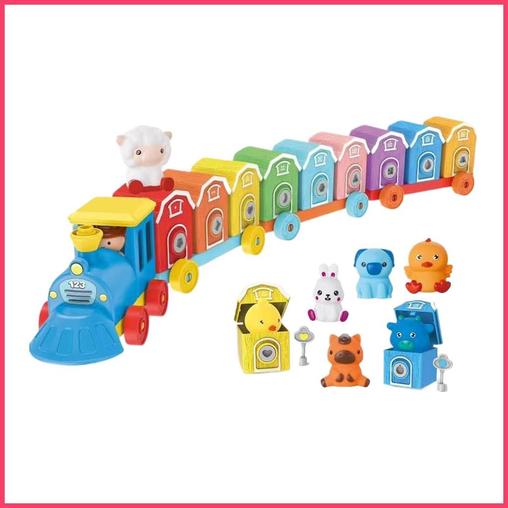 Farm Animal Matching Train Set Early Learning Toy Fine Motor Skills Toy ...