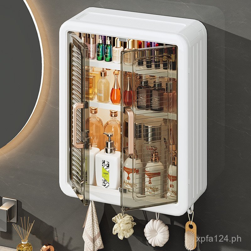 Bathroom Storage Box Cosmetics No-Drill Wall-Mounted Multi-Layer ...