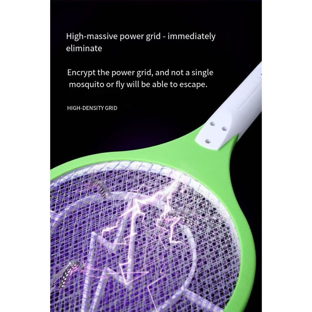 Electric Mosquito Swatter Powerful Fly Swatter Large Net Insect Killer ...