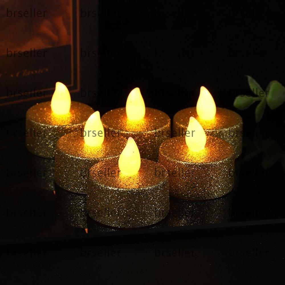 BRSELLER Flameless Candles Cute No Flickering Diwali Candles Battery ...