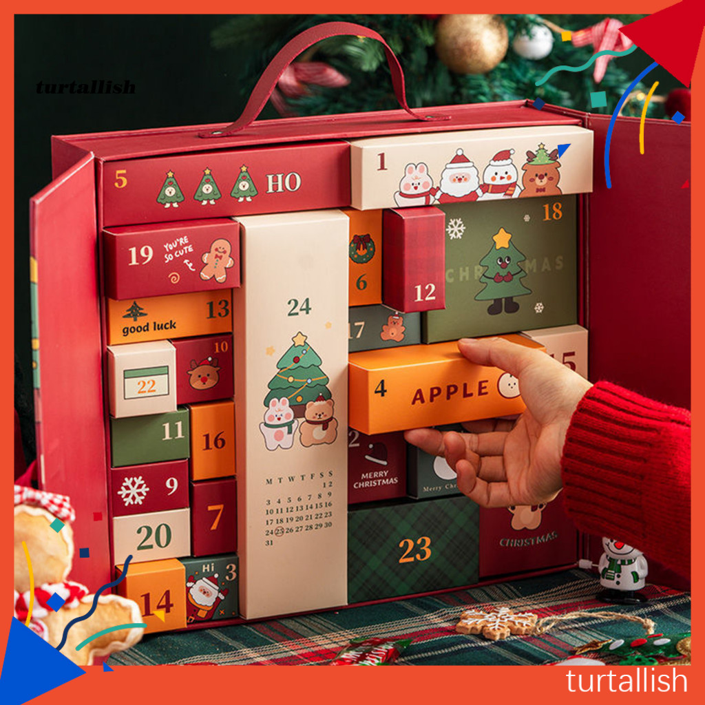 TURT Seasonal Gift Packaging 24-day Countdown Calendar Diy Christmas ...