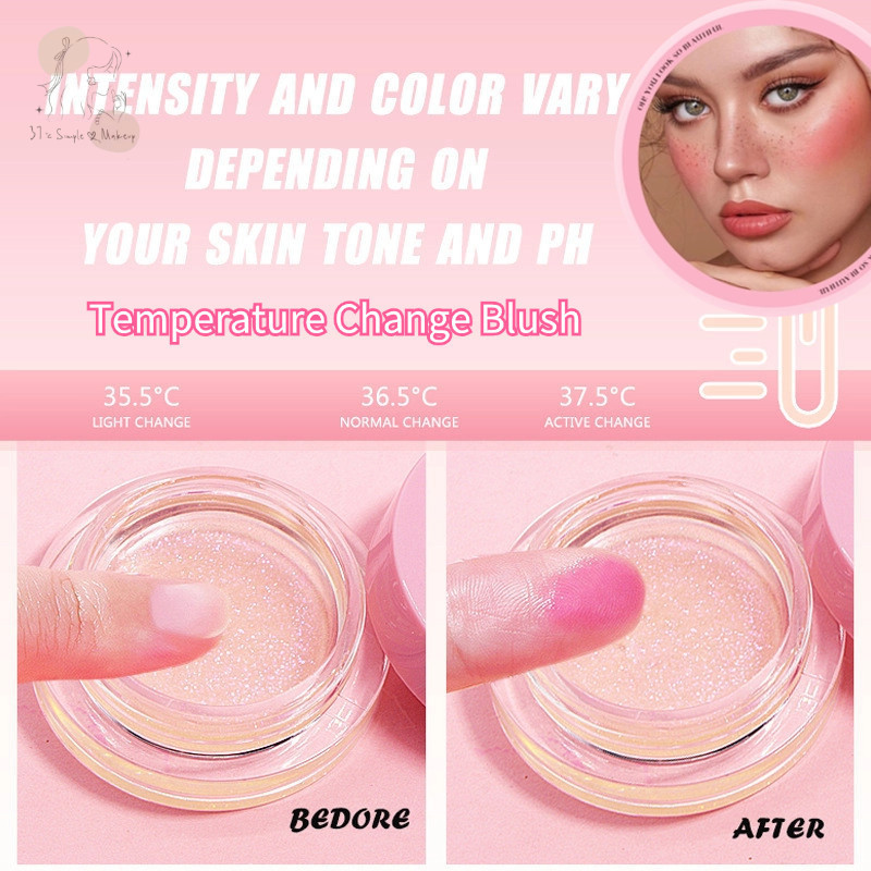 Temperature Change Blush Transparent Color Change Gel Highlight Blush ...