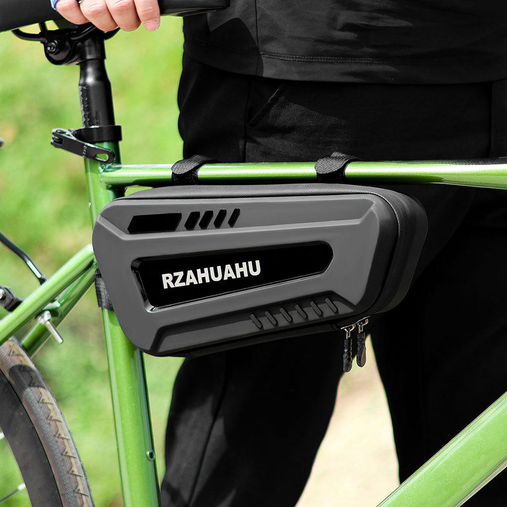 ⚡24H⚡ Bicycle Top Tube Bag Waterproof Cycling Pouch Hard Shell Bicycle ...