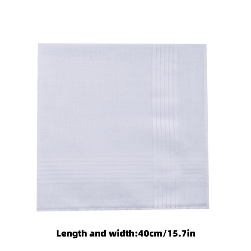 [FSP] 6/12Pcs Men's Pure White Handkerchiefs Women's Plain ...