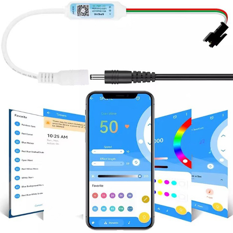 SP621E Mini RGB Controller For WS2811 WS2812 WS2813 LED Strip Light ...