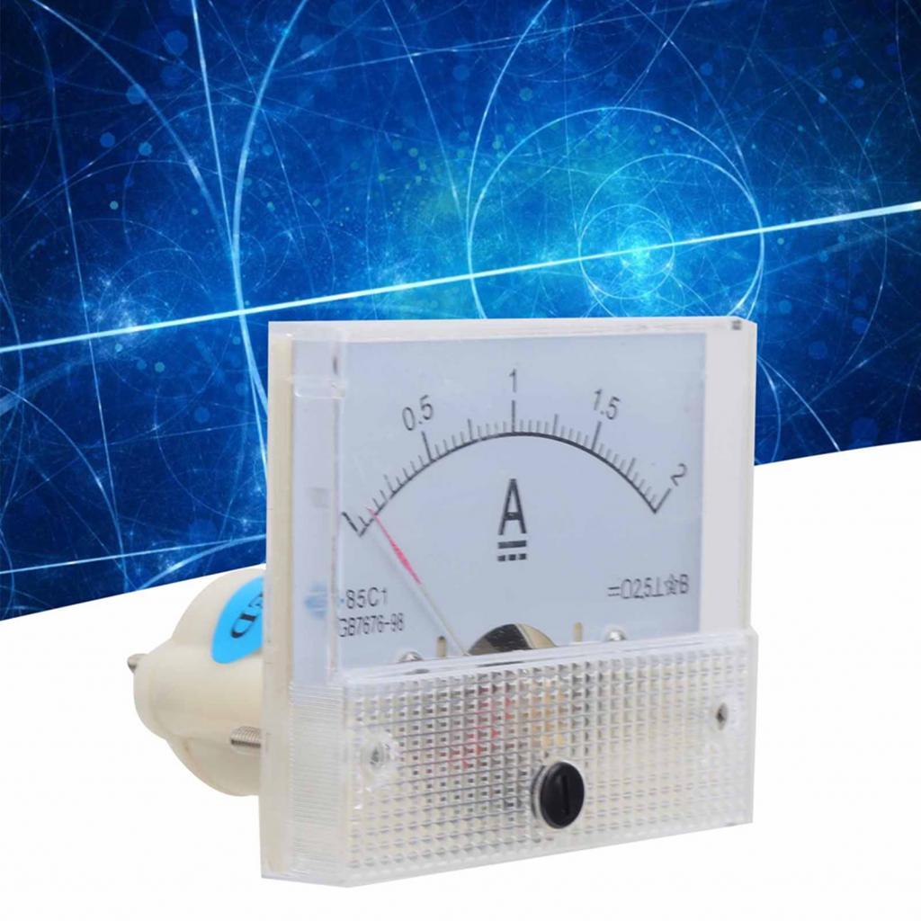 ujewndju Ampere Meter Analog Panel 85C1 0-2A Pointer Type Ammeter DC ...